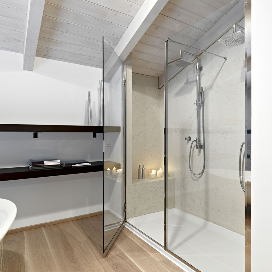 Installation douche sur mesure en verre - Douche Tech